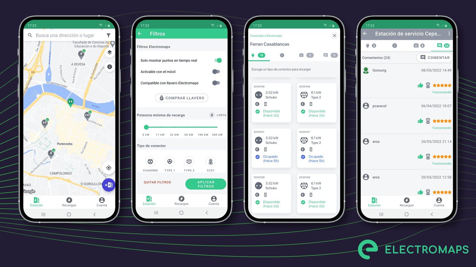 Electromaps, an application to know where electric charging stations ...